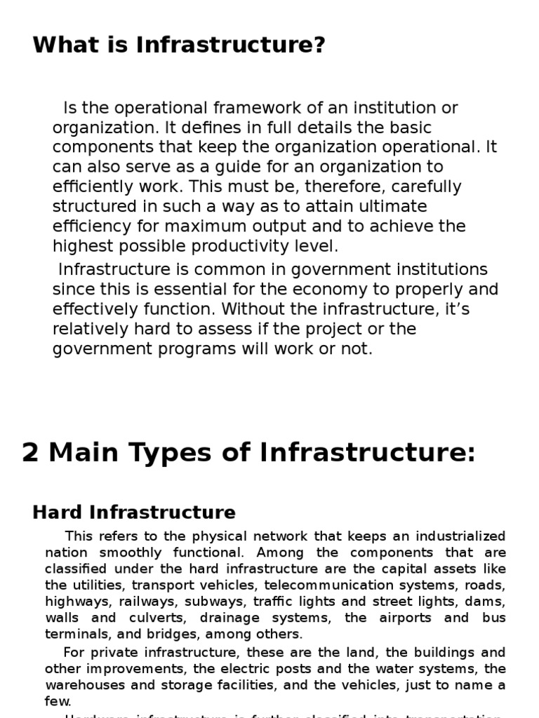 What Is Infrastructure | PDF