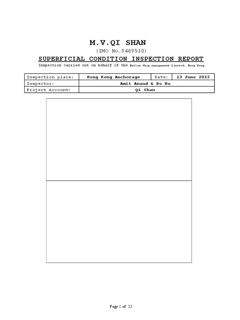 Pre-Purchase Inspection Report-MV QI SHAN | PDF | Heat Exchanger | Deck ...