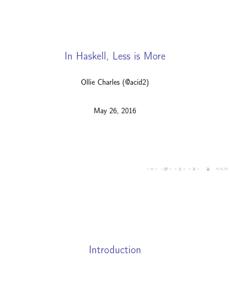 In Haskell, Less Is More - 2016 | PDF | Derivative | Numerical Analysis