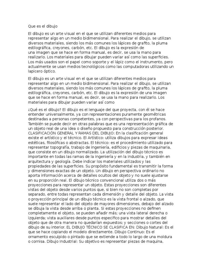 Que Es El Dibujo | PDF | Dibujo | Dibujo técnico