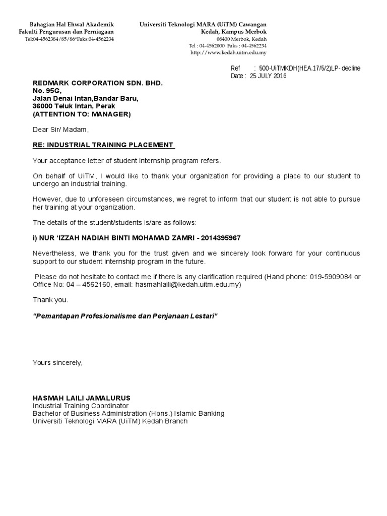 Template For Rejection Letter | PDF | Business