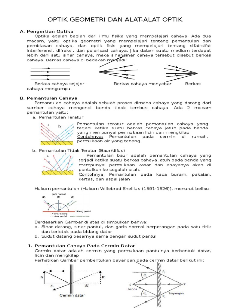 Optik Geometri | PDF