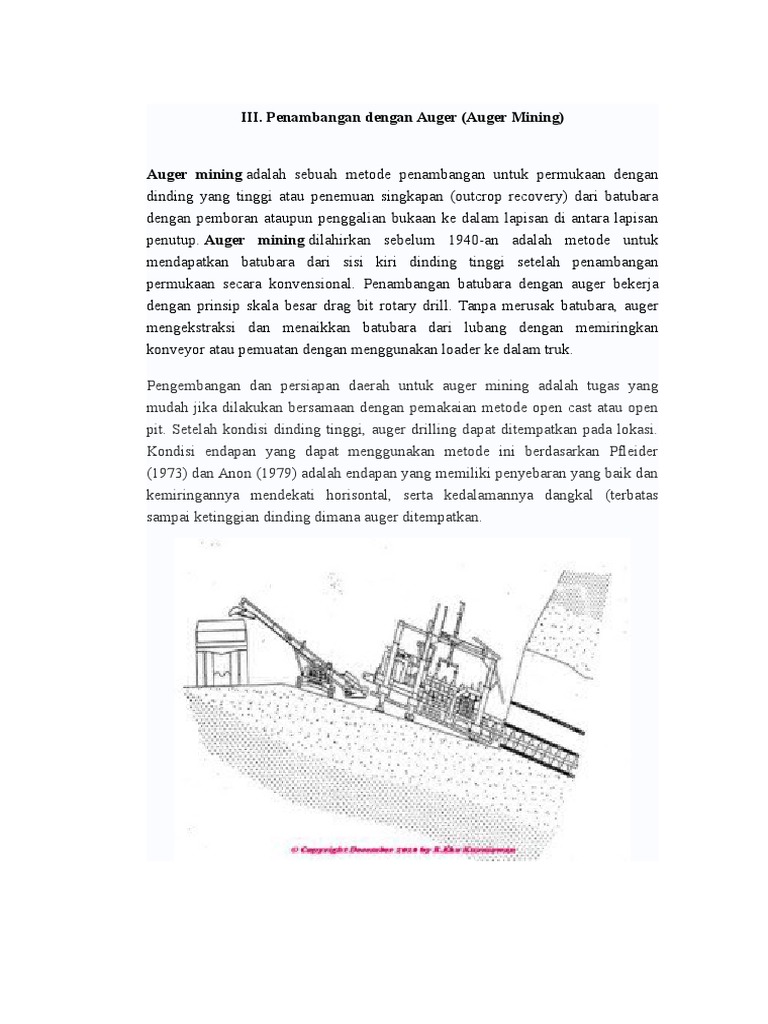 Auger Mining Sejarah | PDF | Sains & Matematika