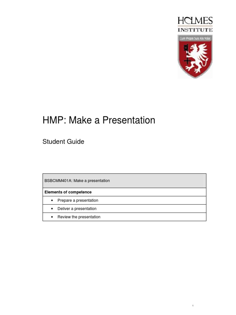 HMP Student Guide | PDF | Educational Assessment | Lecture