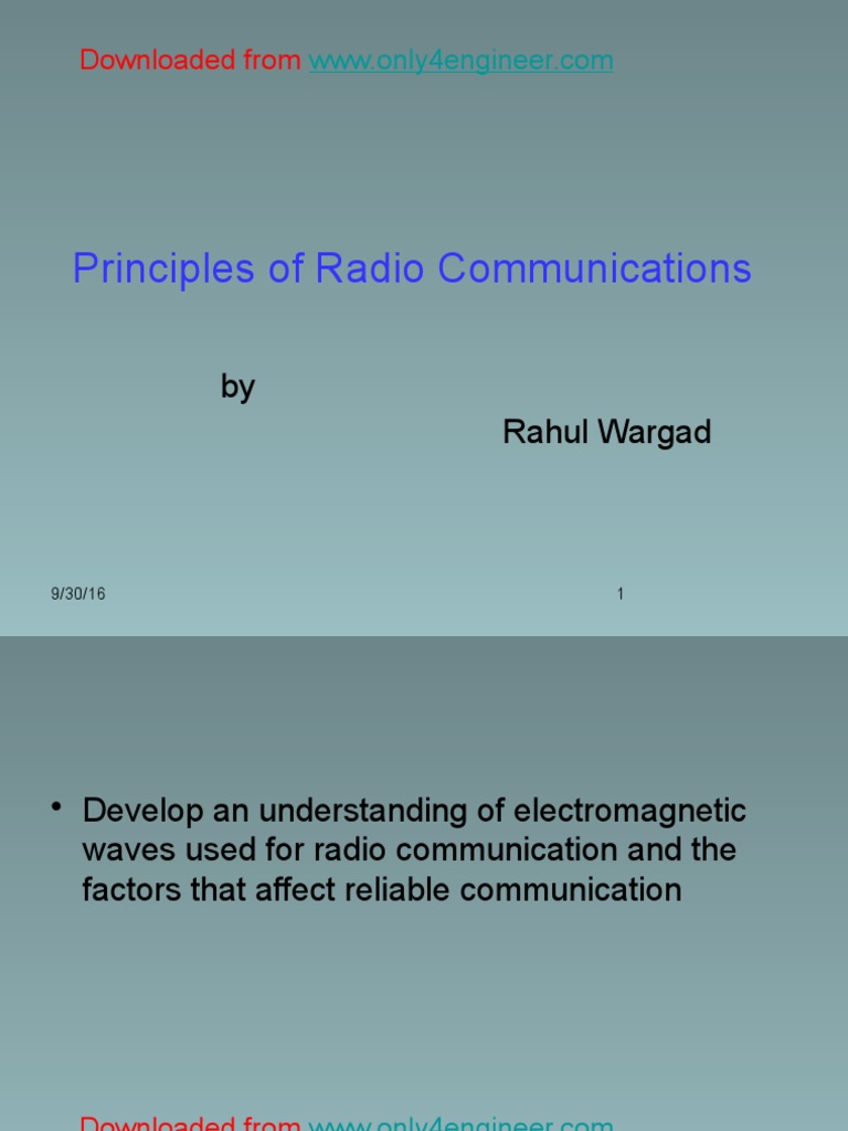 Principles of Radio Communications | PDF | Frequency Modulation | Hertz