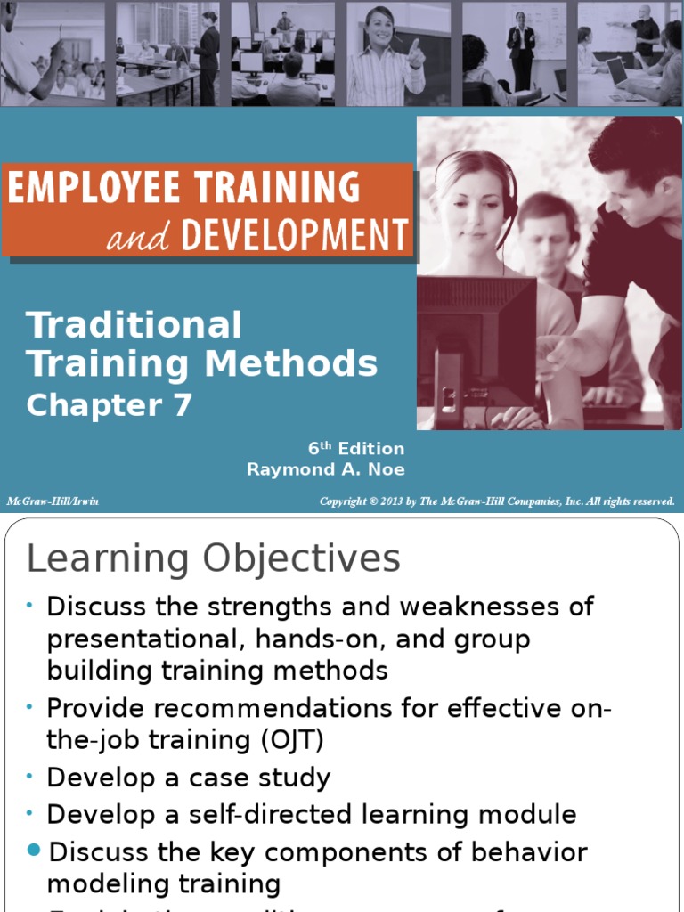 Traditional Training Methods: 6 Edition Raymond A. Noe | PDF ...