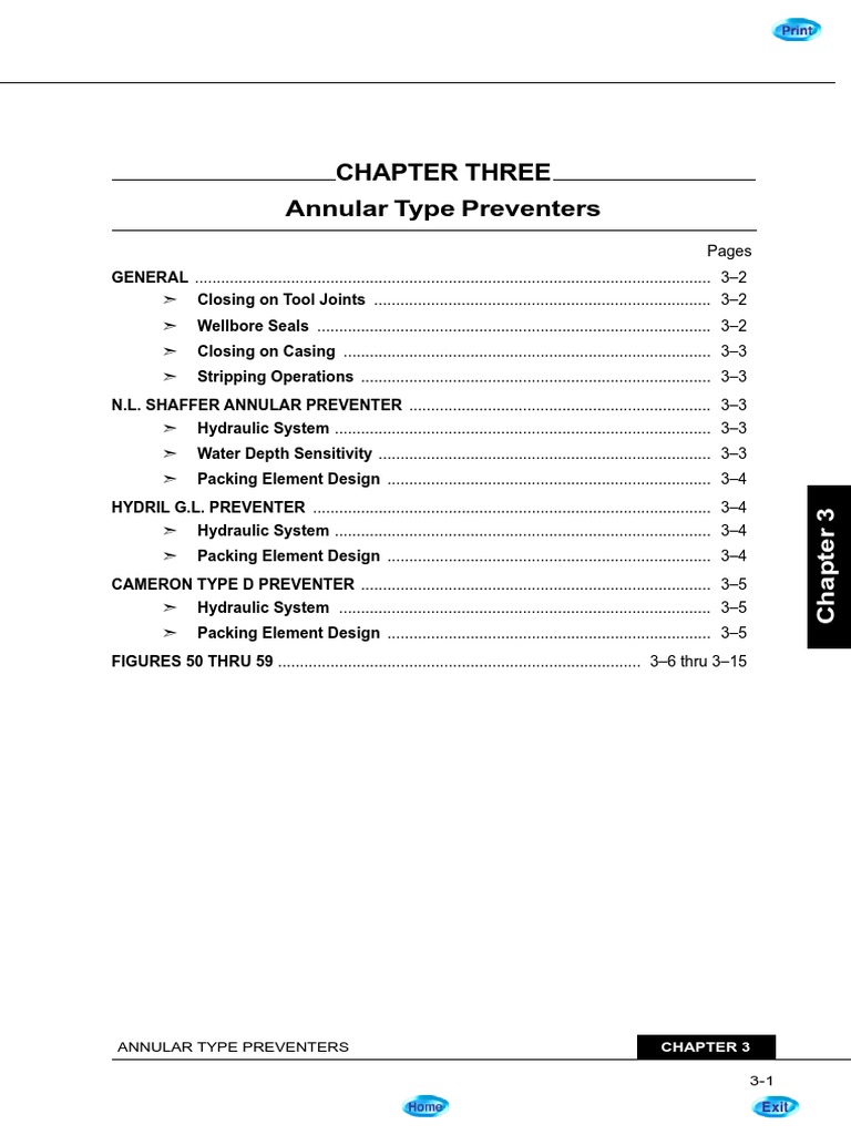 Chapter Three: Annular Type Preventers | PDF | Piston | Pressure
