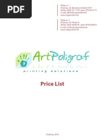 Screen Printing Price Chart | Pdf
