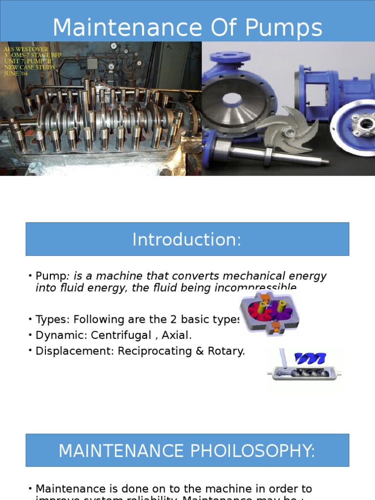 Pump Maintenance Essentials | PDF | Bearing (Mechanical) | Pump