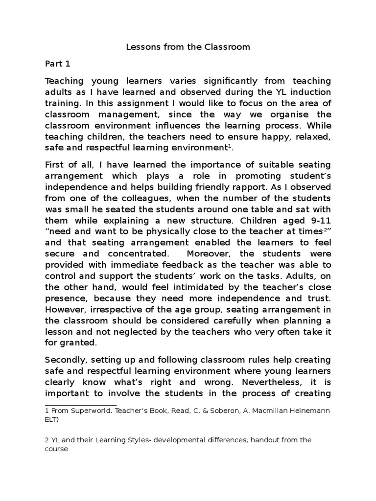 Lessons From The Classroom | PDF | Classroom Management | Classroom