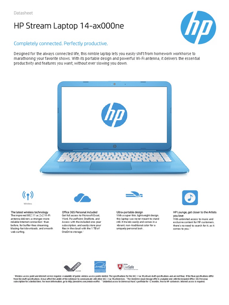 HP Stream 14-Ax000 (New HP Stream 2016) | PDF | Office 365 | Laptop