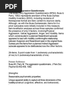 BP Aq | PDF | Aggression | Anger