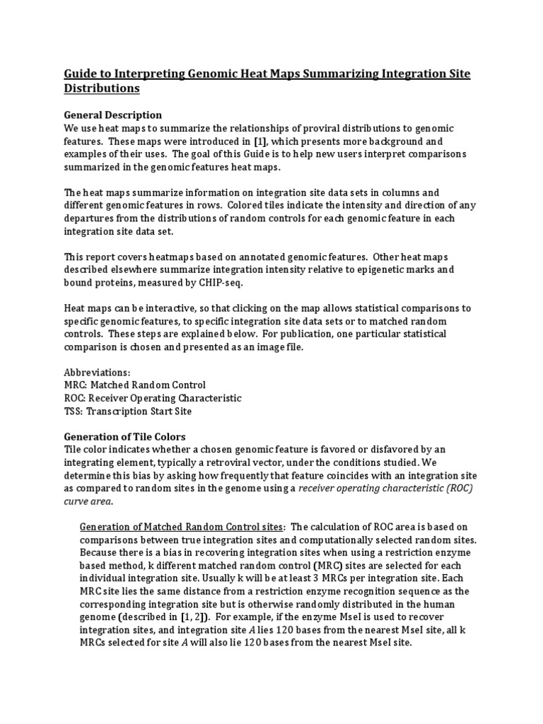 Heat Map Interpretation | PDF | Promoter (Genetics) | Affymetrix