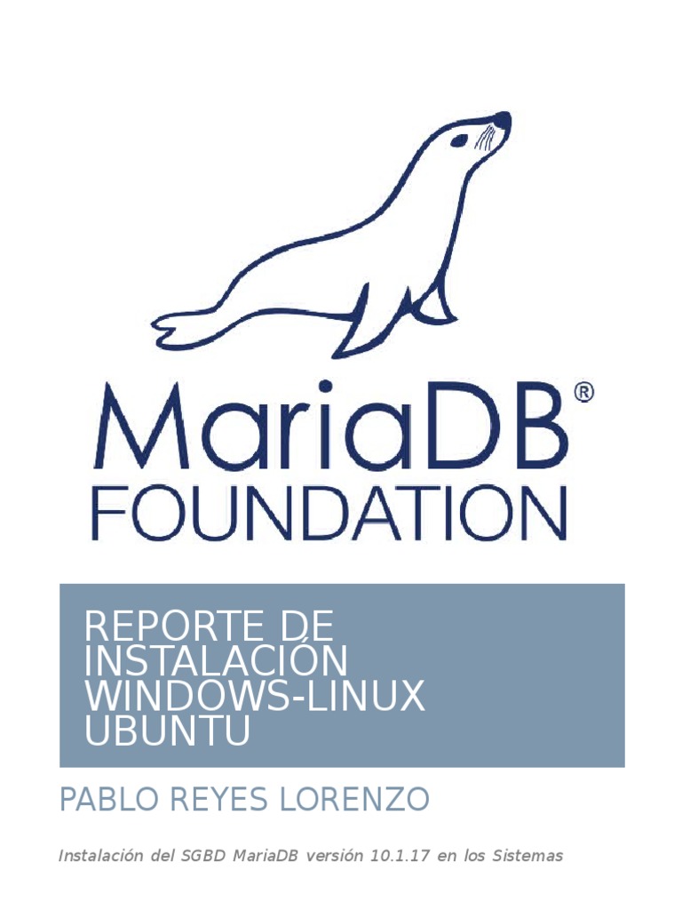 Instalacion de MARIADB en Windows y Linux | PDF | Mi sql | Software