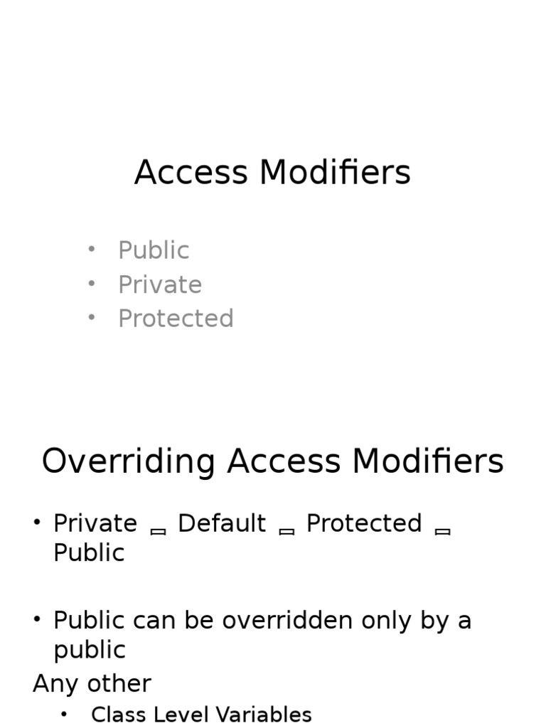 Understanding Java Access Modifiers | PDF