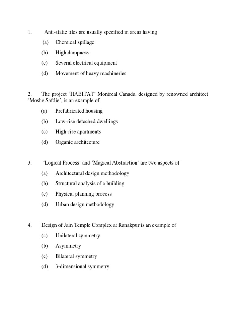 UPSC CPWD Architecture 2016 | PDF | Nature | Science