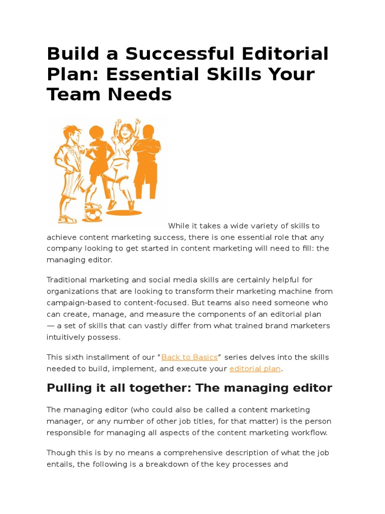 Build A Successful Editorial Plan | PDF | Editing | Copy Editing
