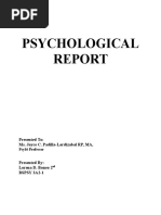 Psychological Report Format | PDF | Psychological Evaluation ...