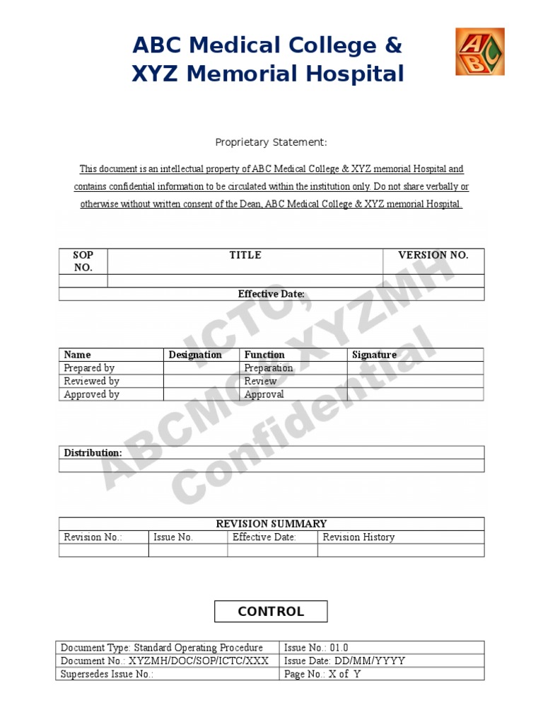 General SOP Structure | PDF