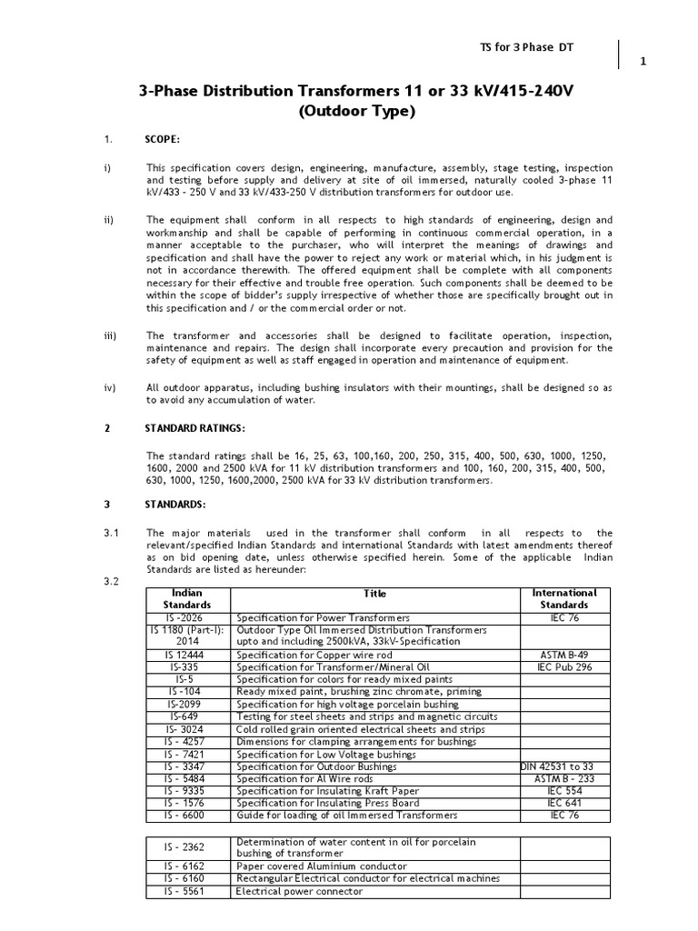 Ddugjy 3 Phase DTs | PDF | Transformer | Paint