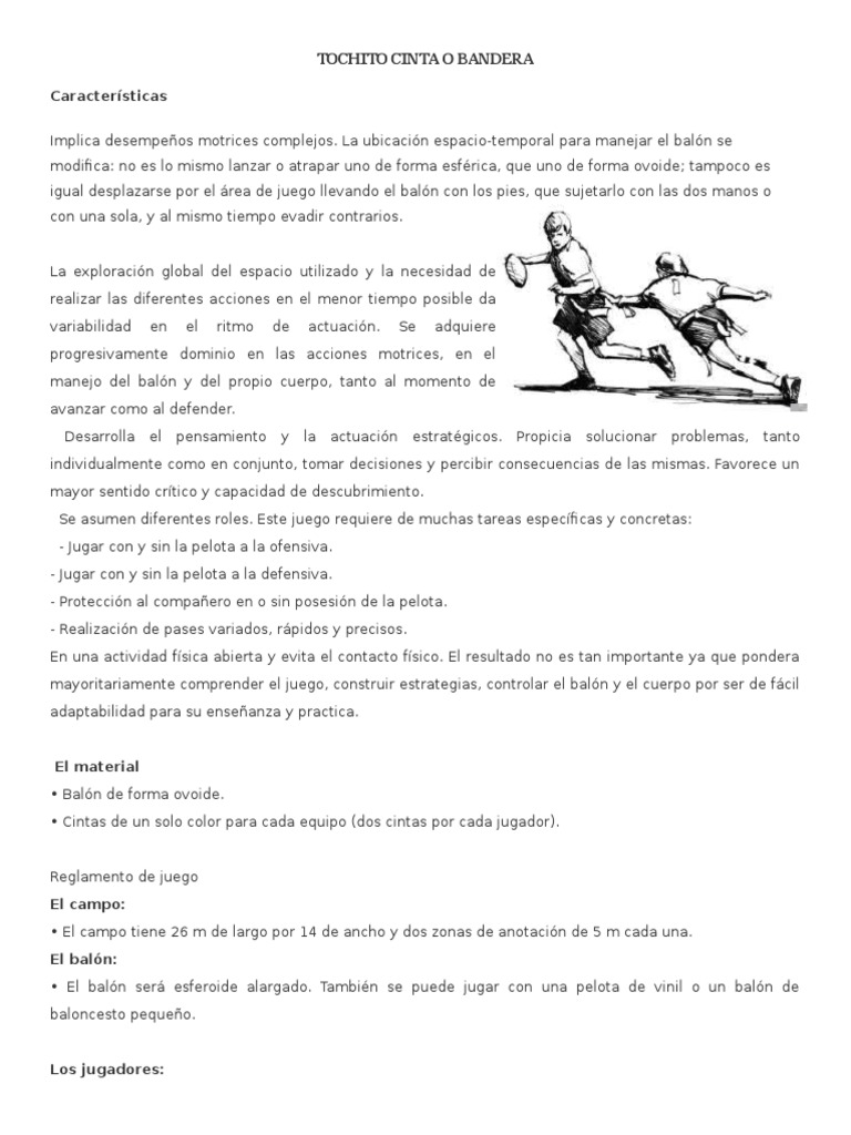 Tochito Cinta o Bandera | PDF | Pelota | Deportes