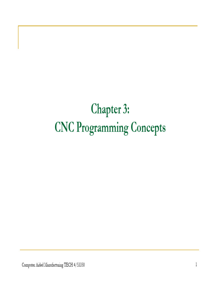 Cnc Programing Concept Pdf Numerical Control Production And Manufacturing