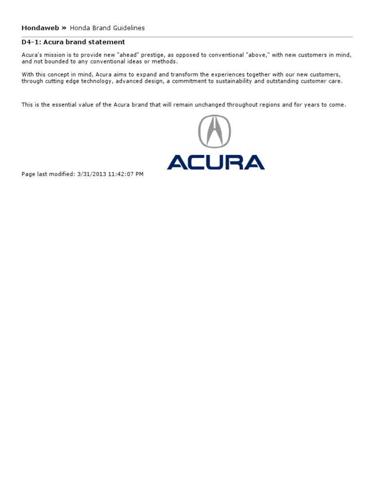 Acura Style Guide | PDF | Brand | Graphics