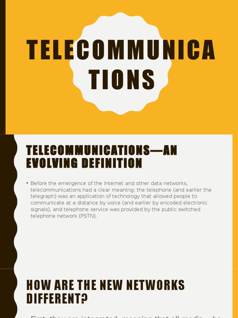 Chapter 5 Telecommunications | PDF | Telecommunication | Public ...