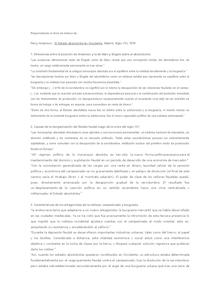 Respondiendo La Guía de Lectura de | PDF