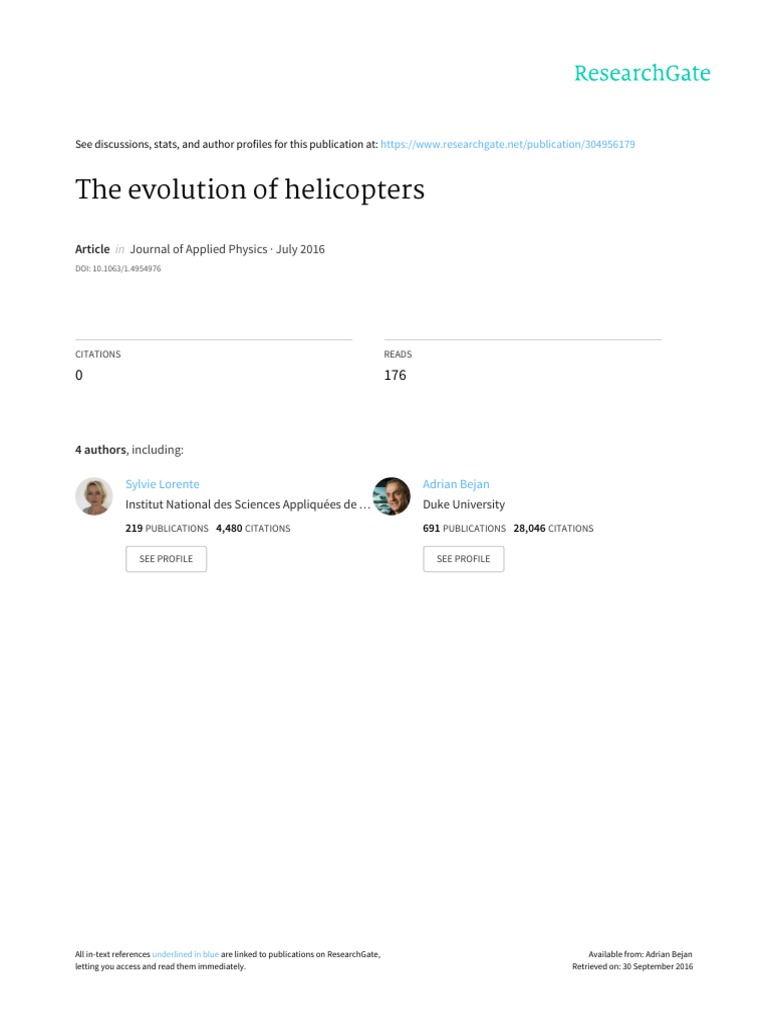 The Evolution of Helicopters | PDF | Unmanned Aerial Vehicle | Evolution
