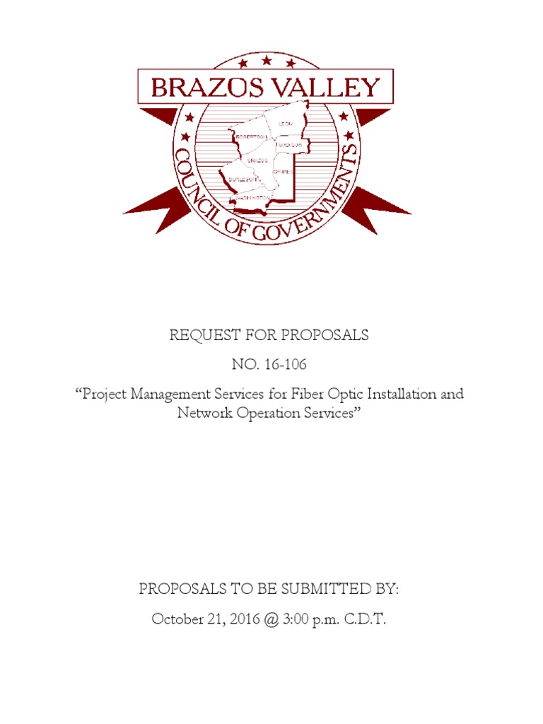 RFP 16-106 Project Management Services For Fiber Optic Installation ...