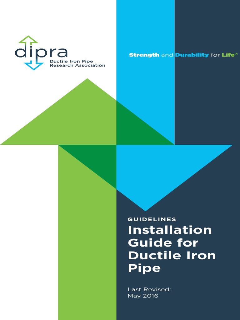 Guidelines Ductile Iron Pipe Install Guide | PDF | Pipe (Fluid ...