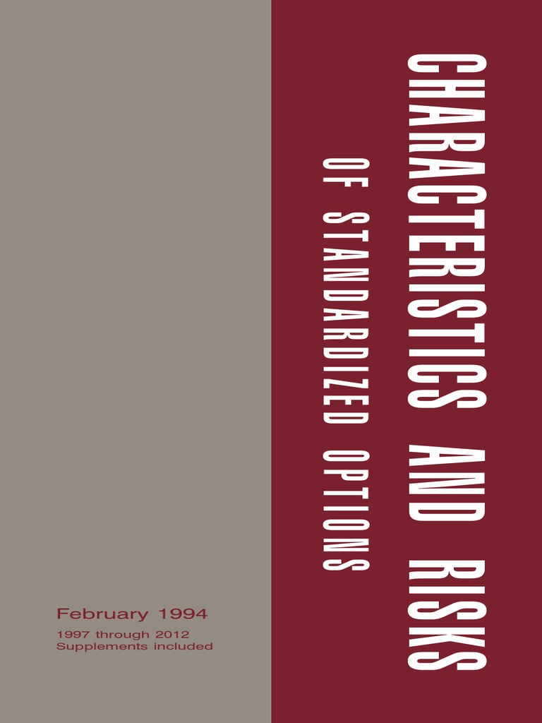 Characteristics and Risks of Standardized Options | PDF | Option ...