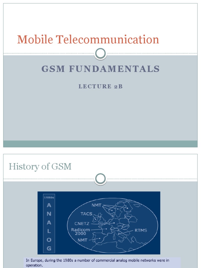 Mobile Telecommunication: GSM Fundamentals | PDF | Business | Computers