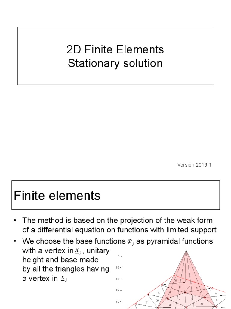 Finiteelements2d Stationary Pdf Finite Element Method Calculus Of Variations