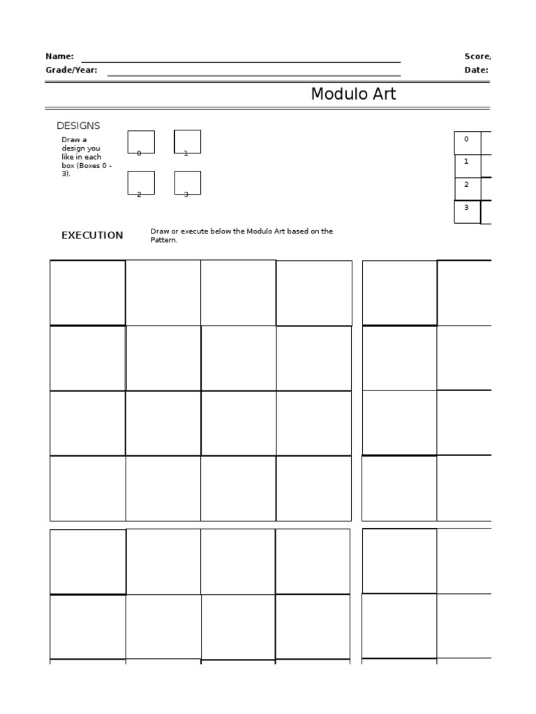 Modulo Art Square Grid | Teaching Mathematics | Science