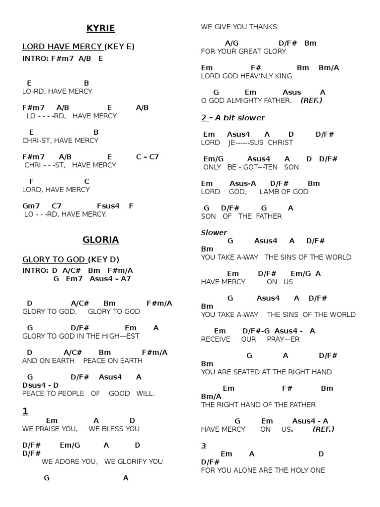 Kyrie: Lord Have Mercy (Key E) | PDF | Lord's Prayer | Religious Rituals