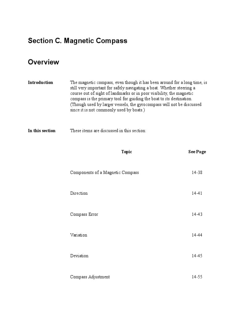 Magnetic Compass | PDF | Compass | Magnetism