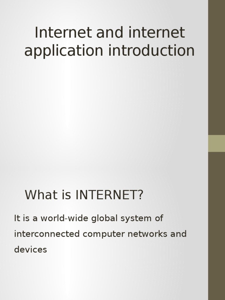 Internet and Internet Application Introduction | PDF | Computer Network ...