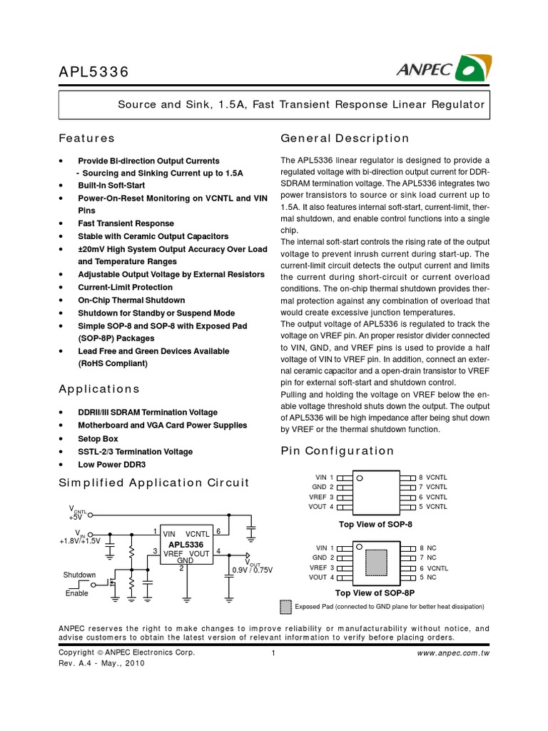 Apl 5336 | Condensador | Mosfet