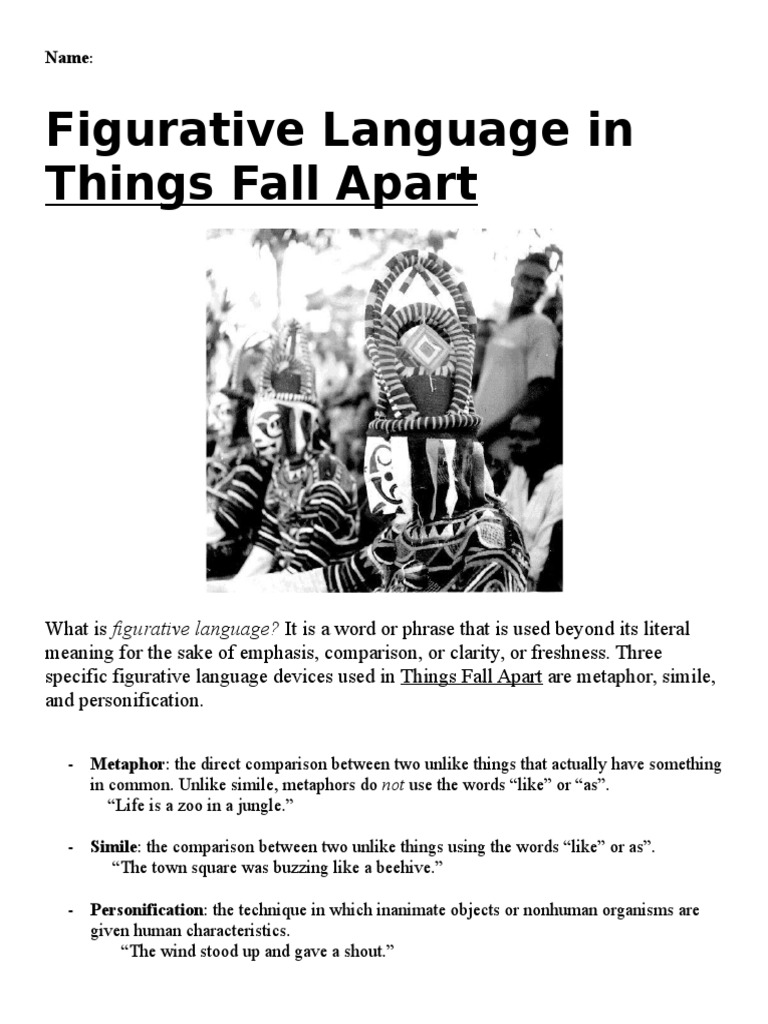 Figurative Language in Things Fall Apart | PDF | Metaphor | Languages