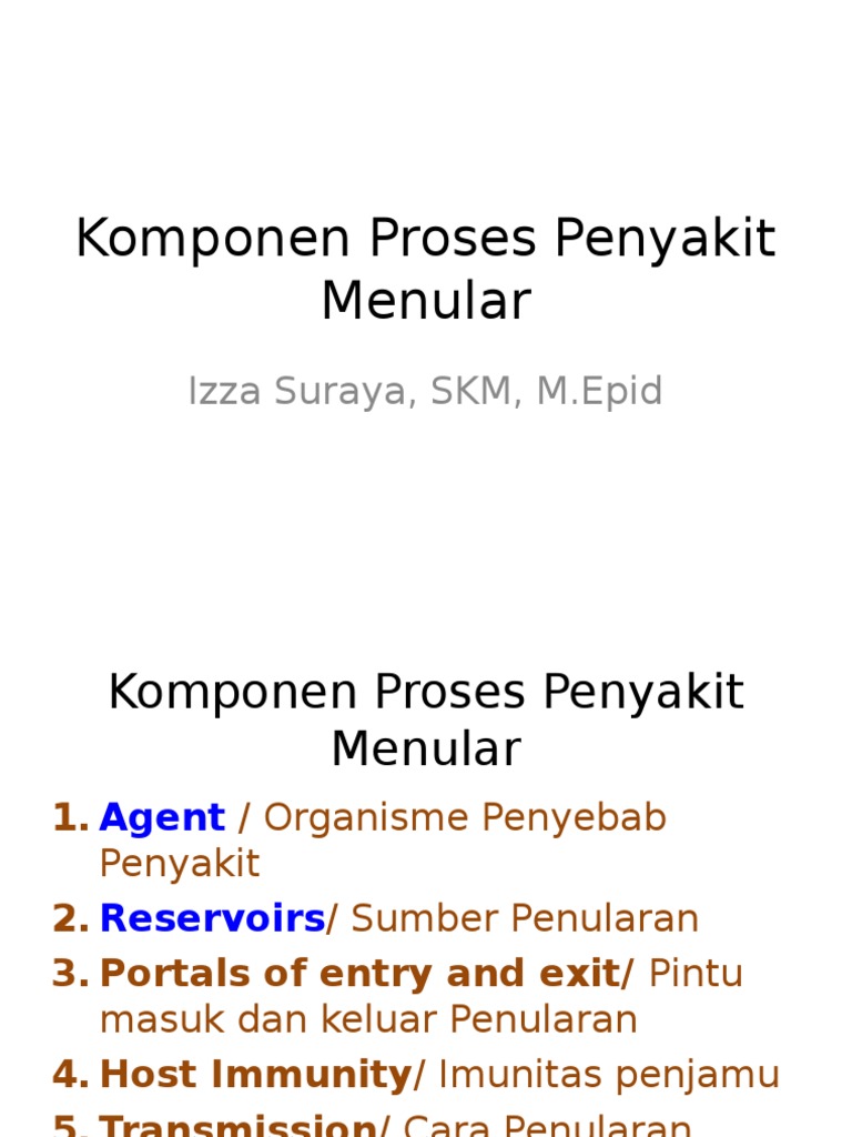 Komponen Proses Penyakit Menular | PDF