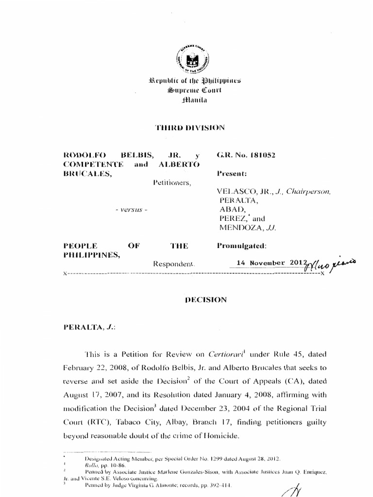 64 Belbis Vs People PDF | PDF | Criminal Law | Criminal Justice