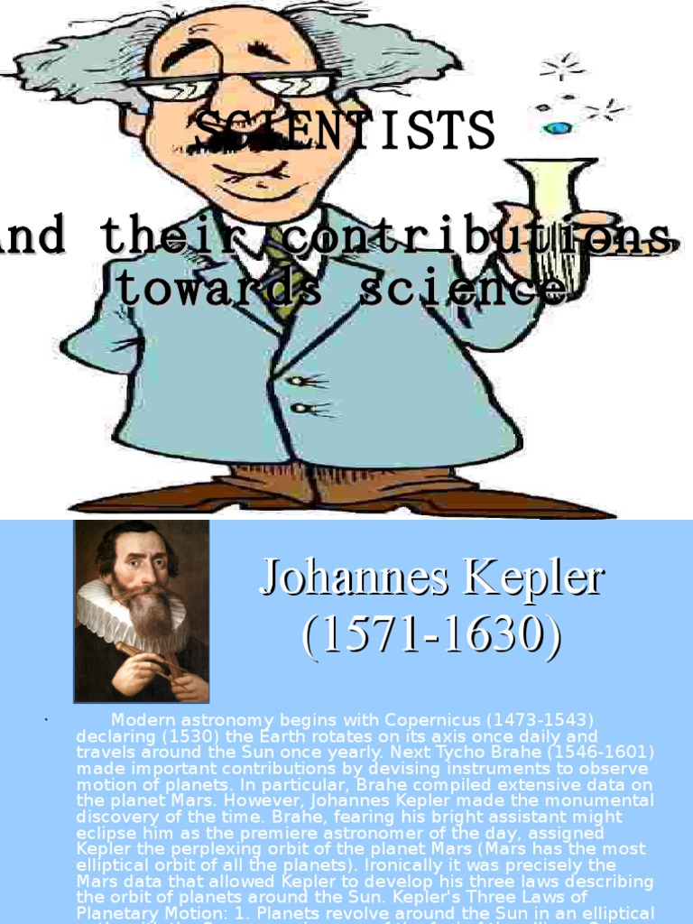 Scientists and Their Contributions | Johannes Kepler | Isaac Newton