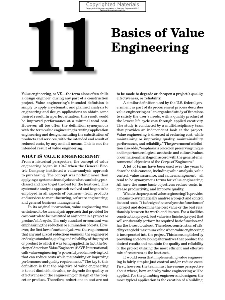 Understanding Value Engineering in Construction | PDF | Design ...