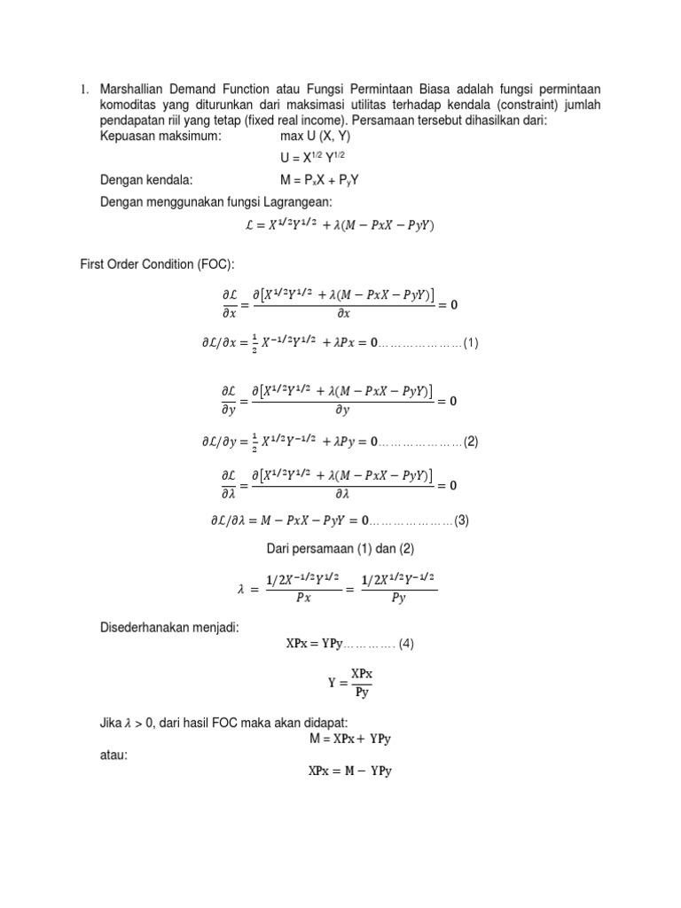 Marshallian Demand Function PDF | PDF | Sains & Matematika