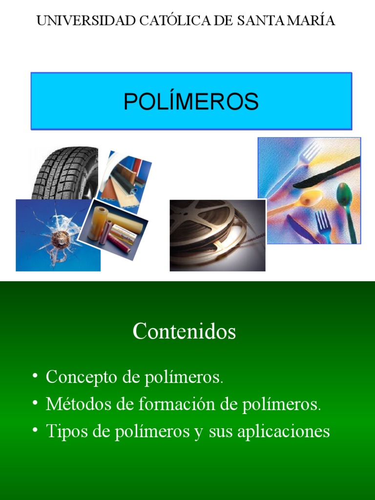 Clasificación de Polímeros y Tipos | PDF | Polímeros | Polímeros orgánicos