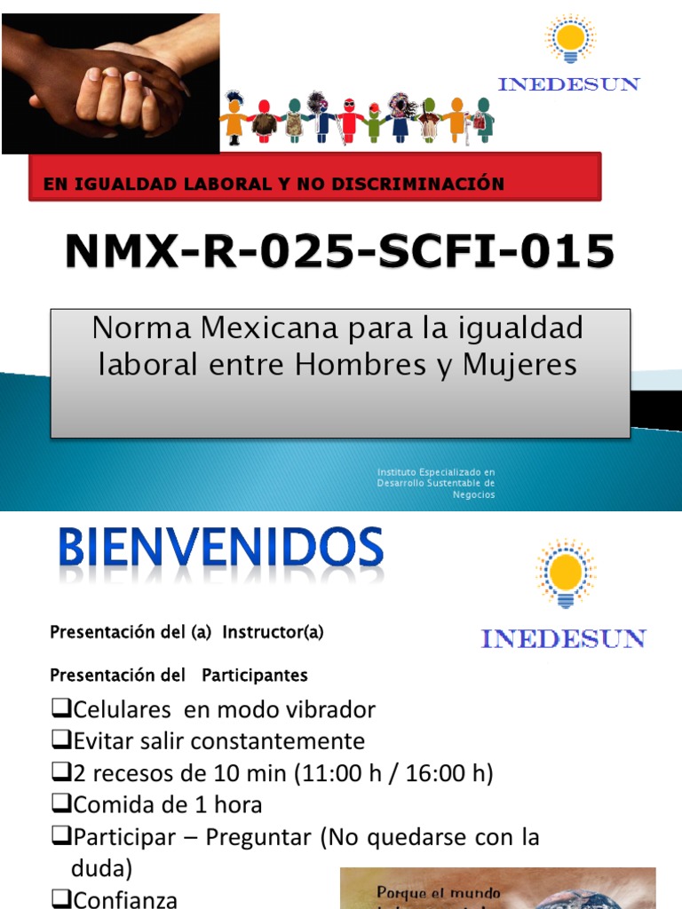NMX-R-025-SCFI-015-16 | Discriminación | Igualdad de género