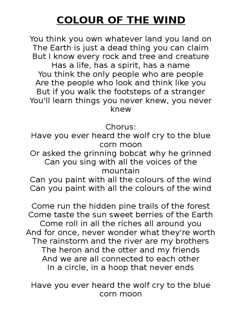 Colour of The Wind | PDF | Nature