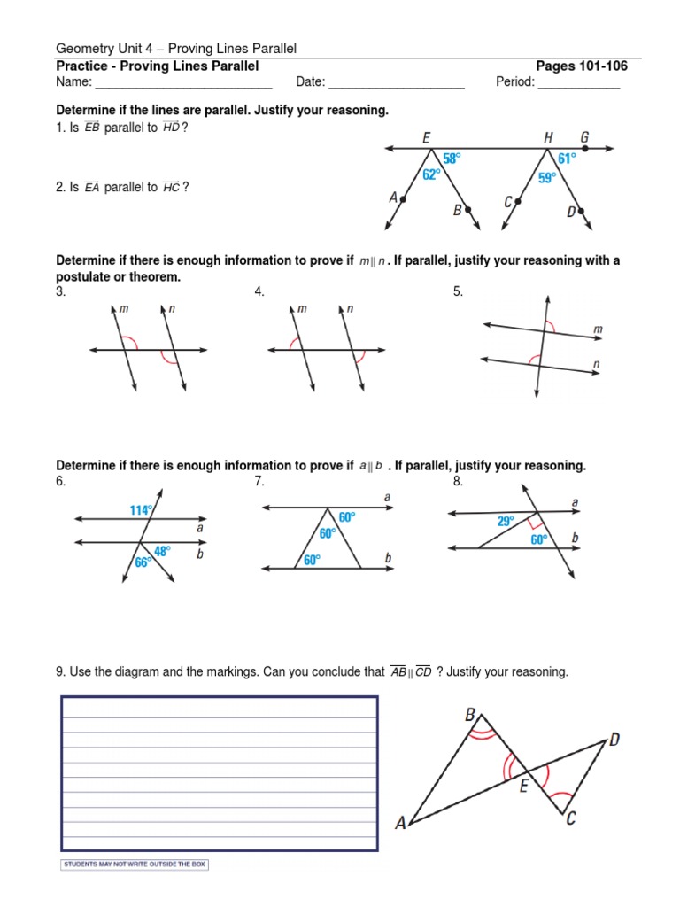 SP Proving Lines Parallel | PDF | Teaching Methods & Materials ...